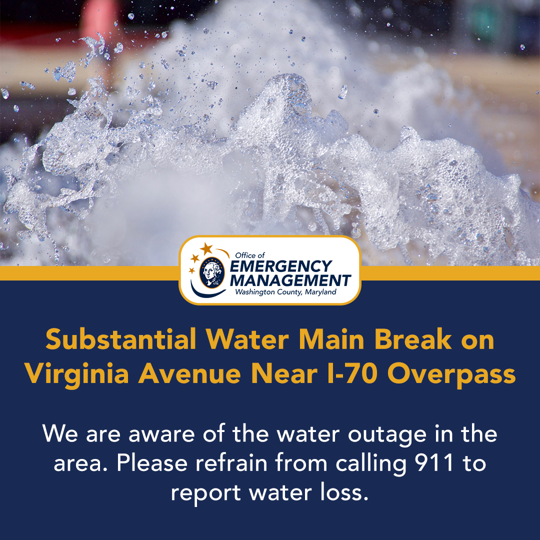 Substantial Water Main Break on Virginia Avenue Near I-70 Overpass ...