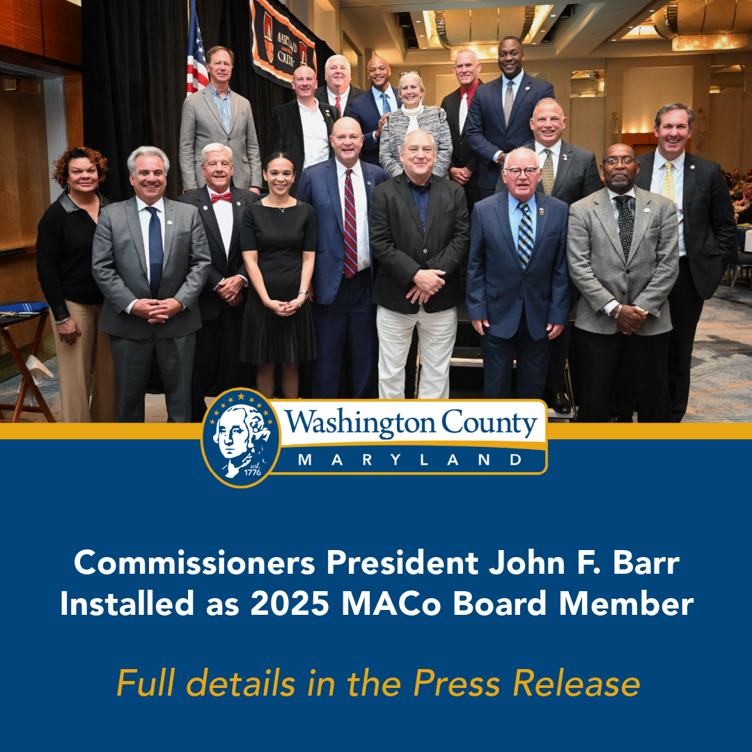 Commissioner President John F. Barr Installed as MACo Board Member ...
