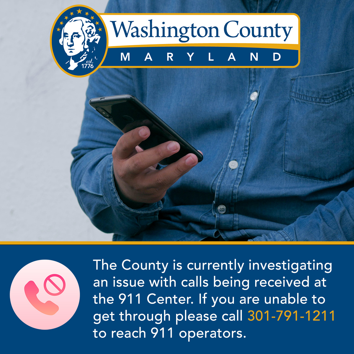 911 Phone System Issue - Washington County