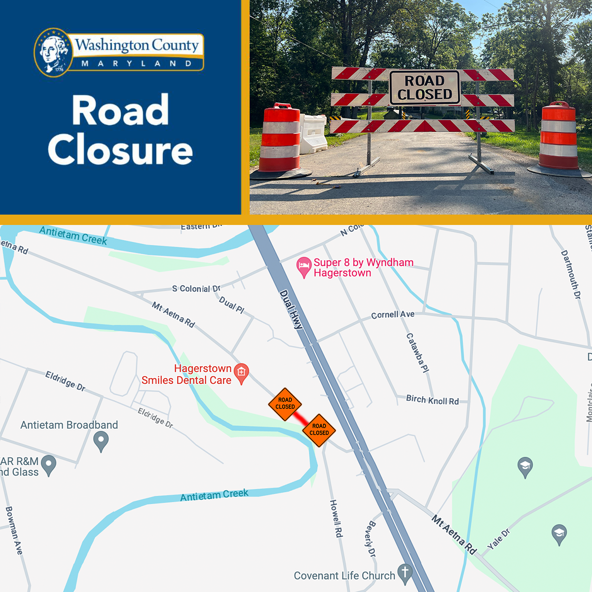 TRAFFIC ALERT: Mt Aetna Road Closure - Washington County